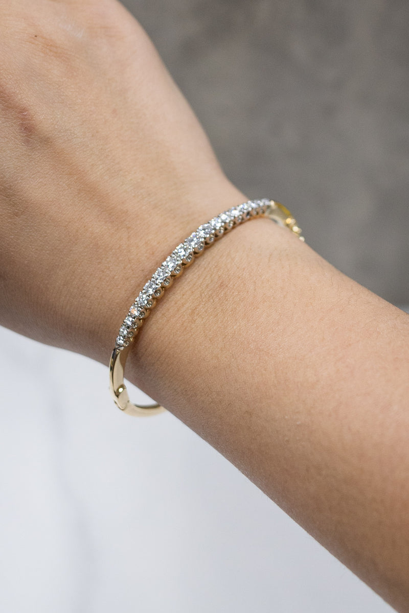 14K YELLOW GOLD DIAMOND GRADUATED TENNIS BRACELET – Kaylah Diamonds ...